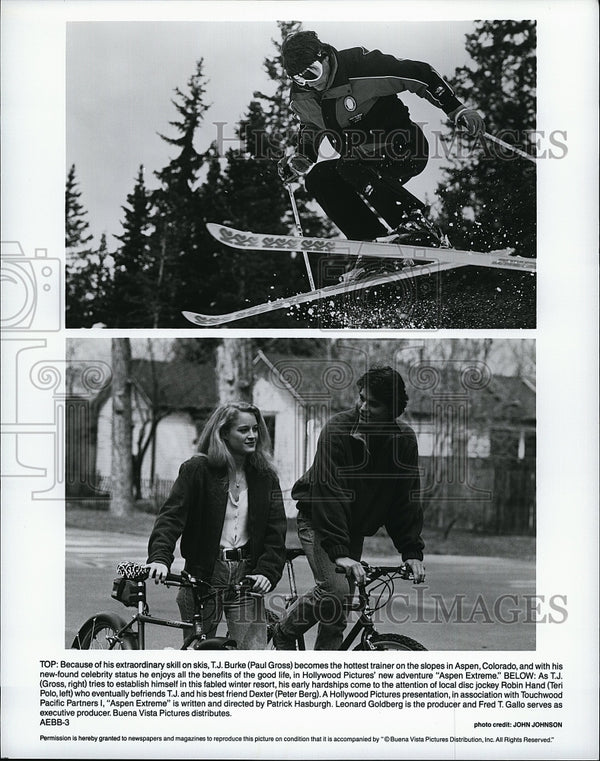1993 Press Photo Actor Paul Gross & Peter Berg in "Aspen Extreme ...