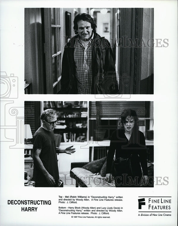 1997 Press Photo "Deconstructing Harry" Woody Allen, Robin Williams ...