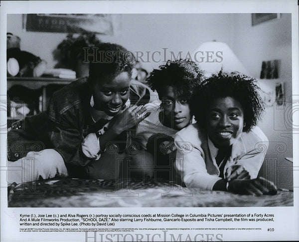 1987 Press Photo Kyme Joie Lee Alva Rogers Actress School Daze Comedy ...