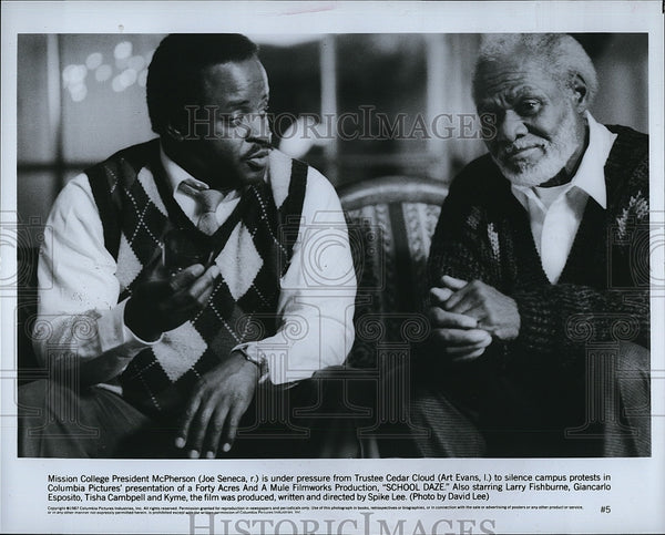 1987 Press Photo Art Evans Actor Joe Seneca School Daze Drama Movie ...