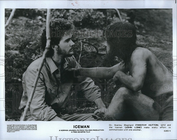 1984 Press Photo Timothy Hutton, John Lone, "Iceman" - Historic Images