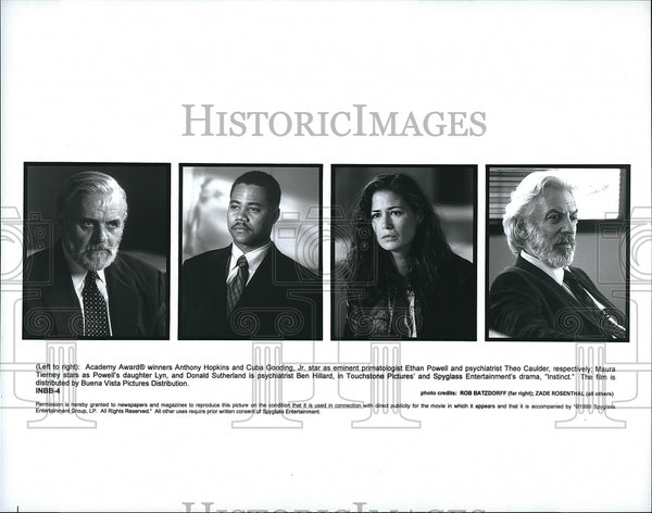 1999 Press Photo Actor Cuba Gooding Jr. & Anthony Hopkins In "Instinct ...