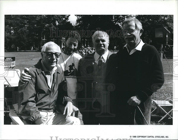1988 Press Photo Scherick, Raynor, Durning, Johnson of "The Kennedys of ...