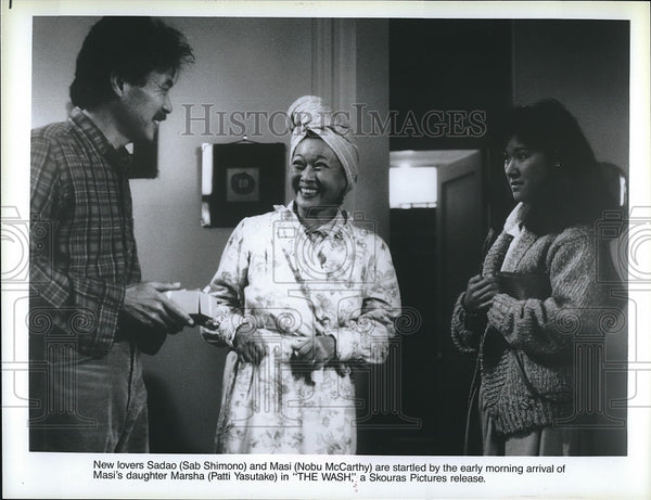 1988 Press Photo "The Wash" Nobu McCarthy, Sab Shimono, Patti Yasutake ...