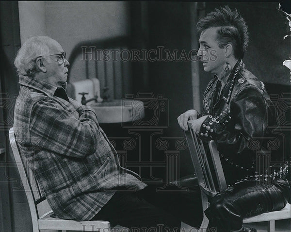 1986 Press Photo Barnard Hughes Actor Ebbe Roe Smith Cavanaughs TV Show ...