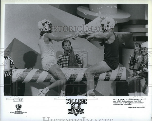 1989 Press Photo Greg Kinner, UCLA Bruin, USC Trojan, "College Mad ...