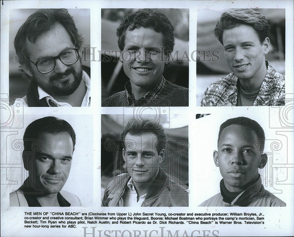 1992 Press Photo John S. Young, W. Broyles Jr., B. Wimmer, M. Boatman ...