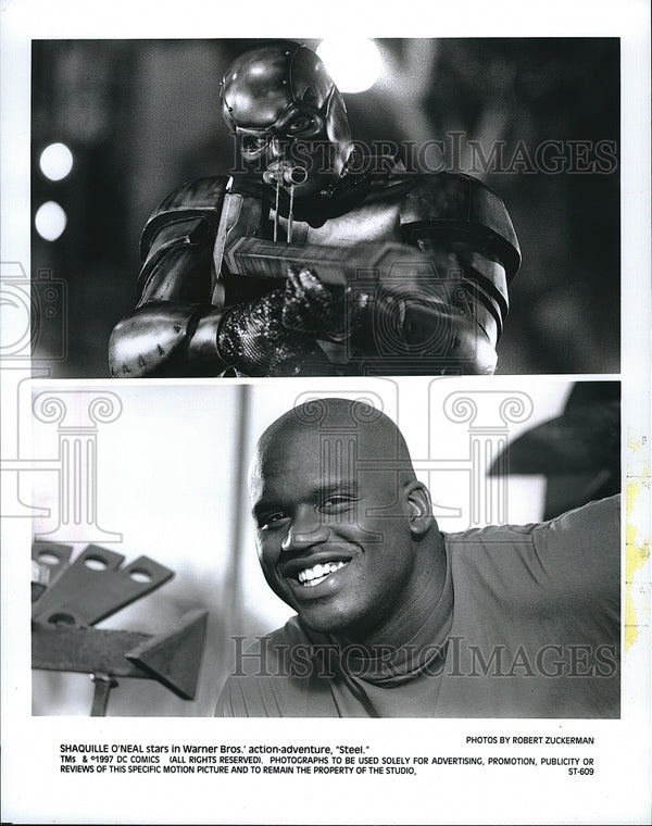1997 Press Photo Shaquille O'Neal stars in "Steel" - Historic Images