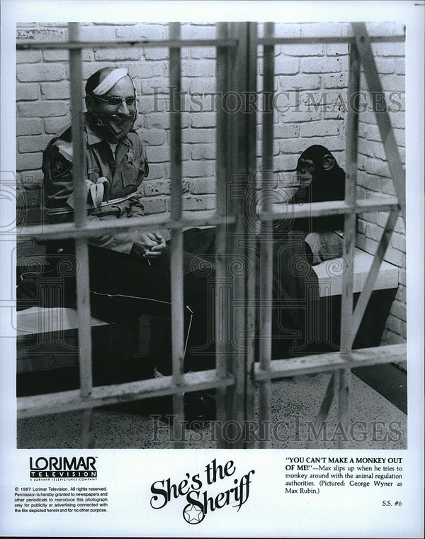 1987 Press Photo "She's the Sheriff" George Wyner - Historic Images