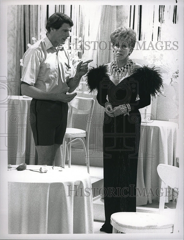 1991 Press Photo Christopher Reeve & Carol Burnett on TV show "Carol ...