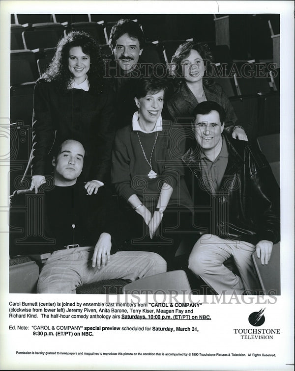 1990 Press Photo Carol Burnett, Jeremy Piven, Anita Barone in "Carol ...