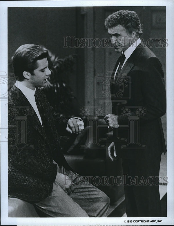 1986 Press Photo Maxwell Caulfield Actor Ricardo Montalban Colbys Drama ...