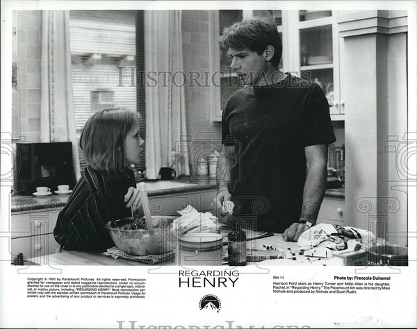 1991 Press Photo Harrison Ford Actor Mikki Allen Actress Regarding ...