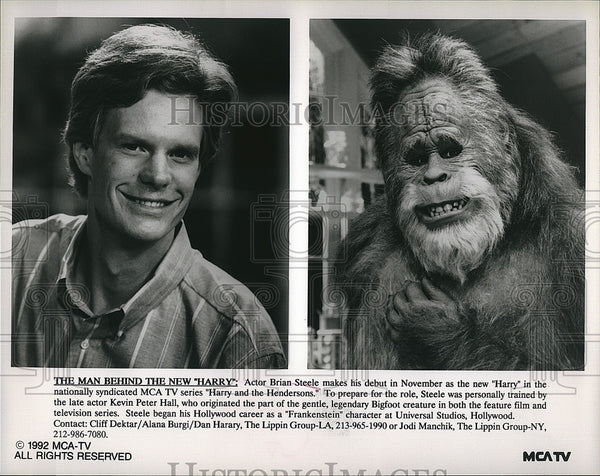 1992 Press Photo Actor Brian Steele as Harry and the Hendersons ...