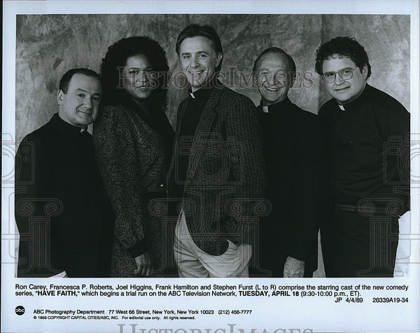 1989 Press Photo "Have Faith" S Furst,R Carey,J Higgins,F Hamilton,F ...