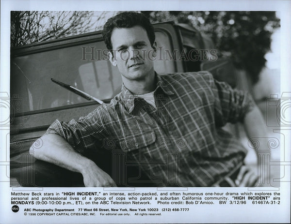 1986 Press Photo Matthew Beck in "High Incident" - Historic Images