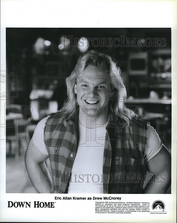 1991 Press Photo Eric Allan Kramer as Drew McCrorey "Down Home ...