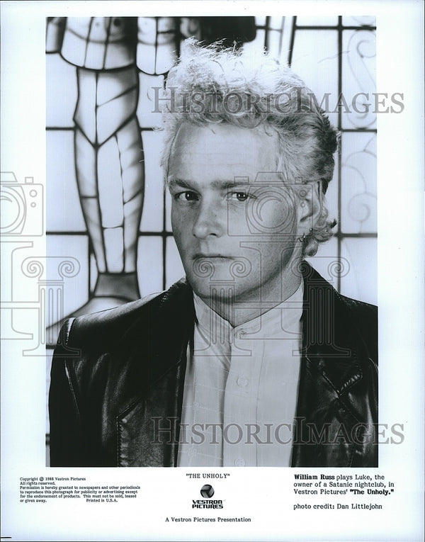 1988 Press Photo William Russ The Unholy movie - Historic Images