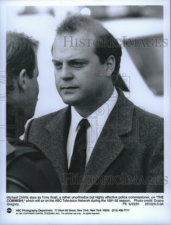 1991 Press Photo Michael Chiklis, star of TV show "The Commish ...