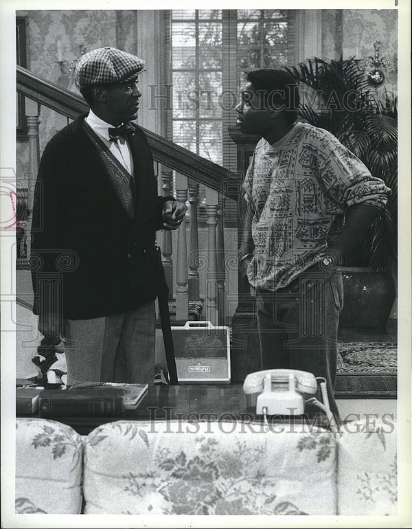 1987 Press Photo Bill Cosby and Malcolm Jamal-Warner in NBC-TV's"The ...