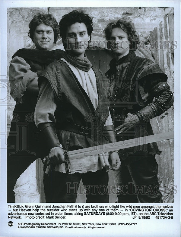 1992 Press Photo Actors Tim Killick & Glenn Quinn in "Covington Cross ...
