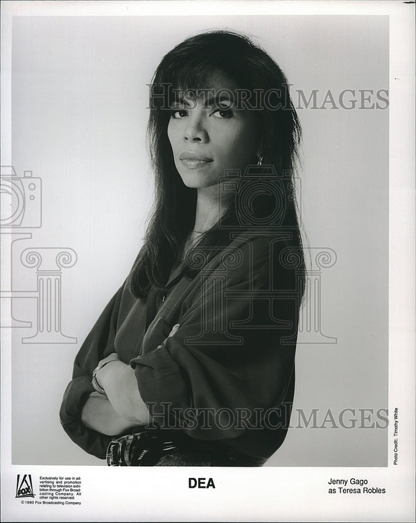 1990 Press Photo Actress Jenny Gago in "DEA" - Historic Images