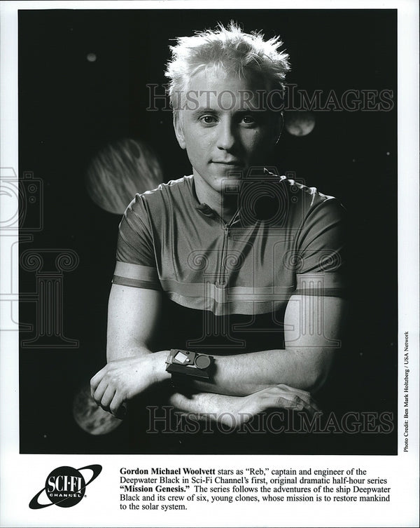 Press Photo Gordon Michael Woolvett in "Mission Genesis" - Historic Images