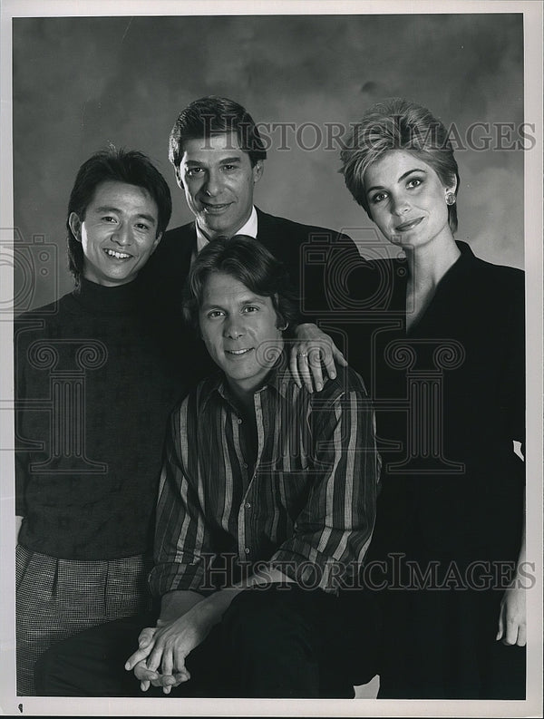 1988 Press Photo Actor Dennis Dun,Aruther Taxier,Gary Cole "The ...