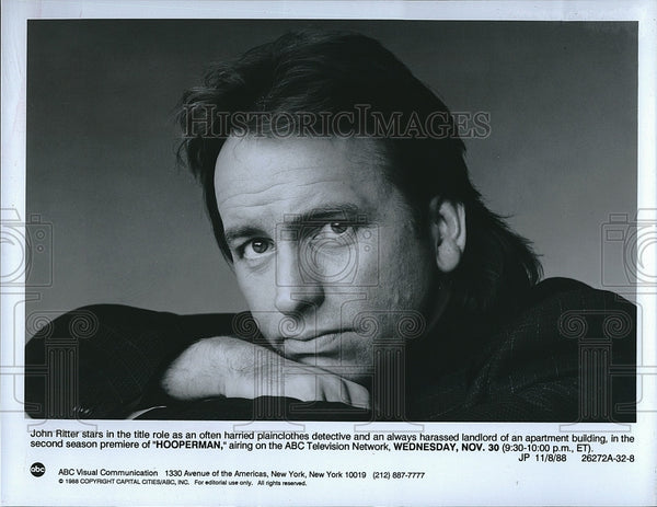 1988 Press Photo John Ritter in "Hooperman" - Historic Images