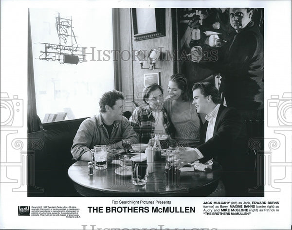 1995 Press Photo Actor Jack Mulcahy, Edward Burns, Maxine Bahns, Mike ...