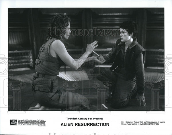1997 Press Photo "Alien Ressurection" Sigourney Weaver,Winona Ryder ...