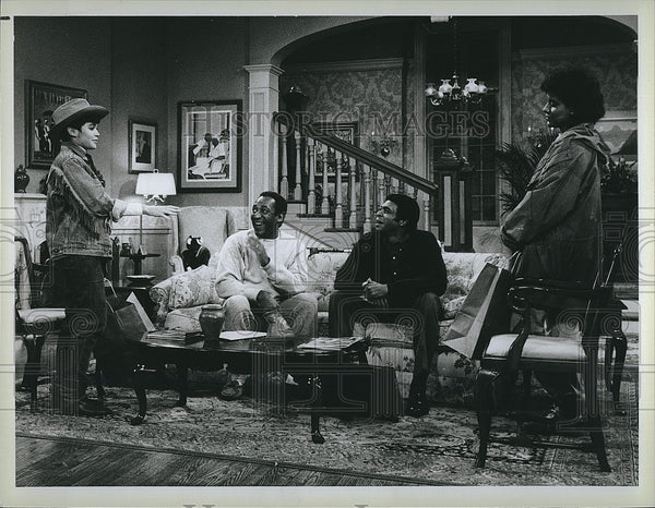 1986 Press Photo Bill Cosby and cast of TV series "The Cosby Show ...
