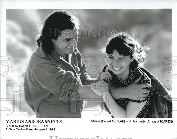 1998 Press Photo Gerard Meylan and Ariane Ascaride in "Marius and ...