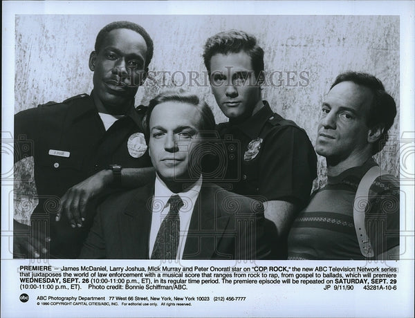 1990 Press Photo James McDaniel, L. Joshua, M. Murray, P. Onorati "Cop ...