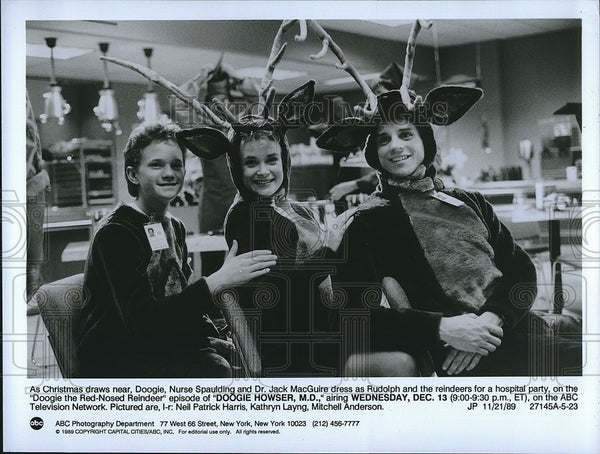 1989 Press Photo "Doogie Howser M.D." Neil Patrick Harris,K Layng,M ...