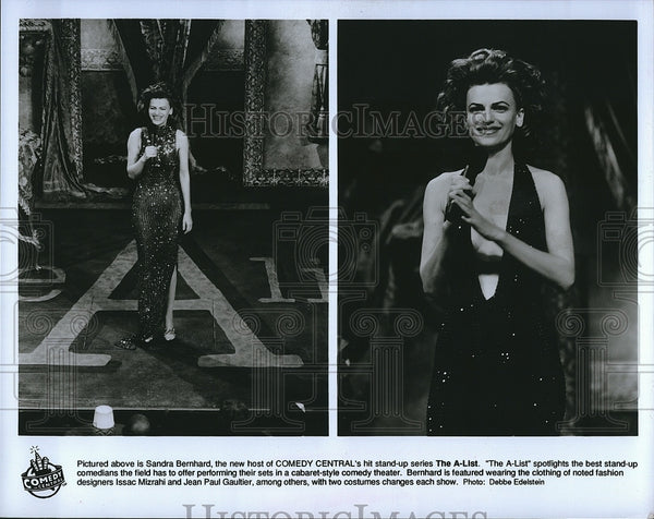 1992 Press Photo "Comedy Central" Sandra Bernhard - Historic Images