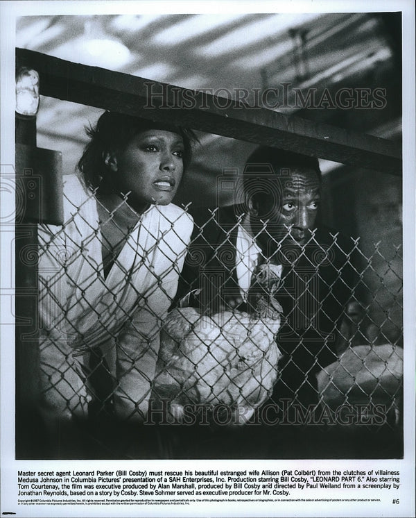 1987 Press Photo Bill Cosby Pat Colbert Leonard Part 6 - Historic Images