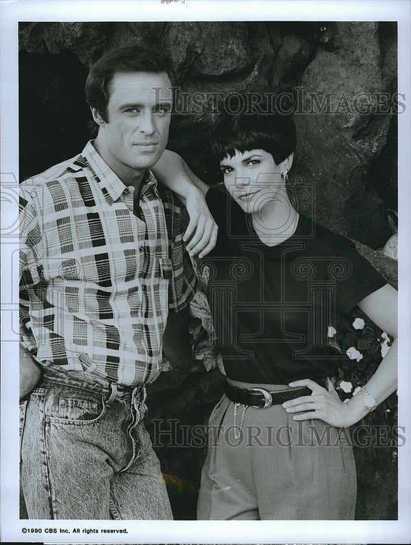 1990 Press Photo Joe Penny, Terri Barber "Jake and the Fatman ...