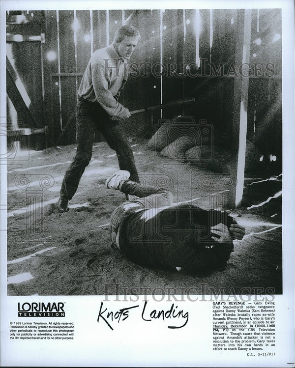1989 Press Photo Ted Shackleford, Sam Behrens "Knots Landing ...