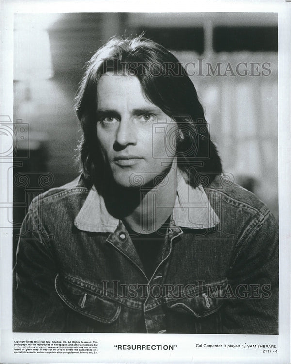 1980 Press Photo Actor Sam Shepard As Cal Carpenter In "Resurrection ...