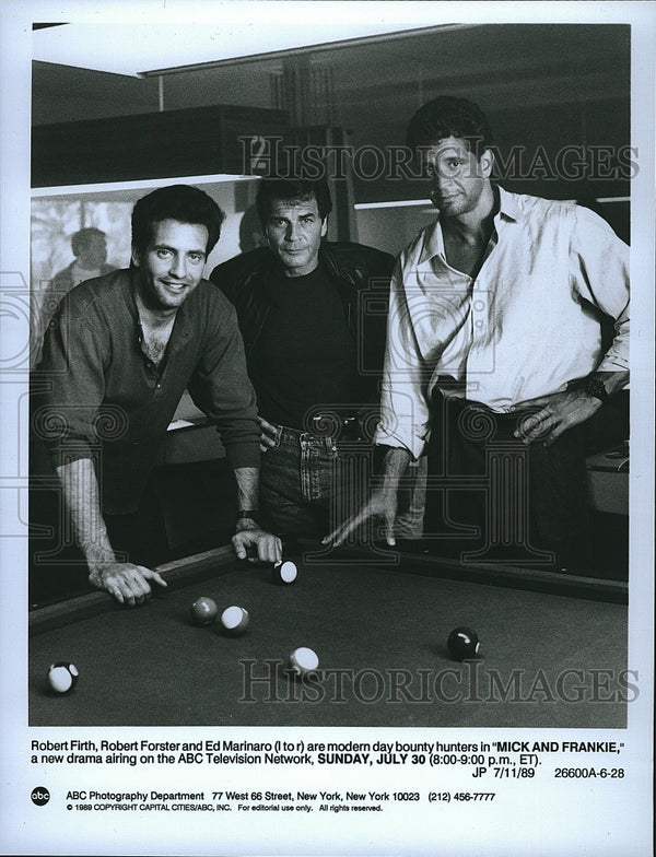 1989 Press Photo Robert Firth, Robert Forster, Ed Marinaro "Mick and ...