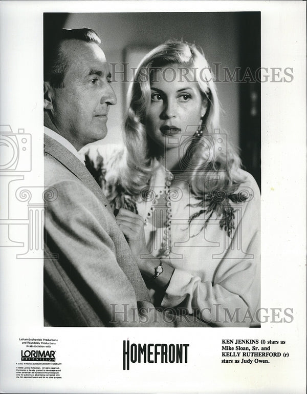 1993 Press Photo Ken Jenkins Actor Kelly Rutherford Actress Homefront ...