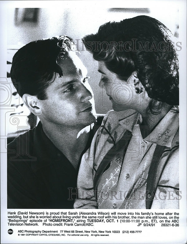 1991 Press Photo David Newsom & Alexandra Wilson Star In "Homefront ...