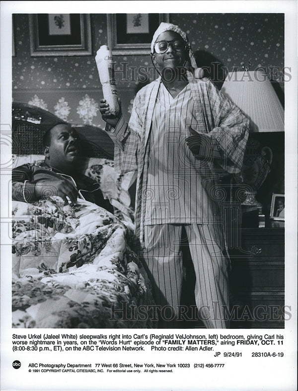 1991 Press Photo Jaleel White, Reginald VelJohnson "Family Matters ...