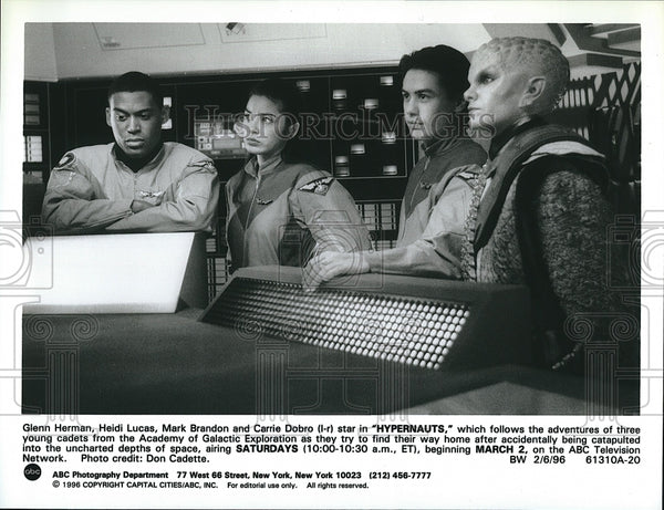 1996 Press Photo Glenn Herman Heidi Lucas Mark Brandon Hypernauts ...