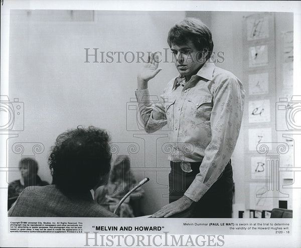 1980 Press Photo Melvin and Howard Paul Le Mat Actor - Historic Images