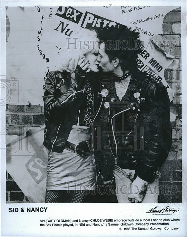 1986 Press Photo Gary Oldman Actor Chloe Webb Actress Sid Nancy Movie ...