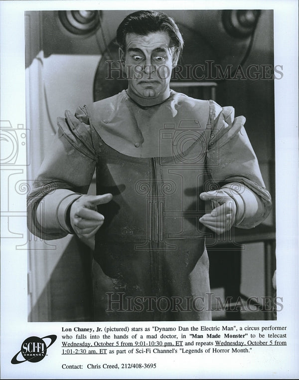 Press Photo Len Chaney, Jr. Dunamo Dan The Electric Man Man Made ...