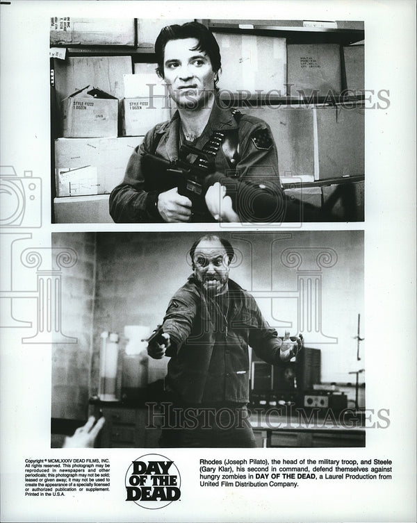 1985 Press Photo Joseph Pilato & Gary Klar in "Day of the Dead ...