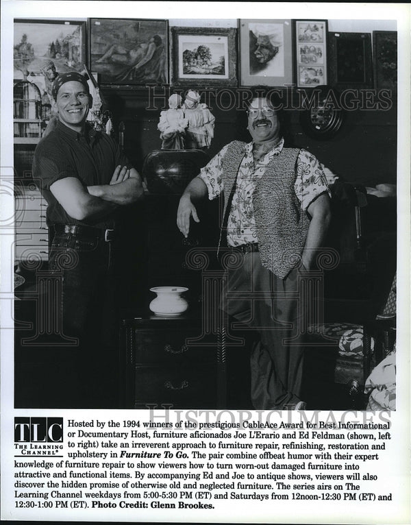 1995 Press Photo Joe L'Erario and Ed Feldman in Furniture To Go ...